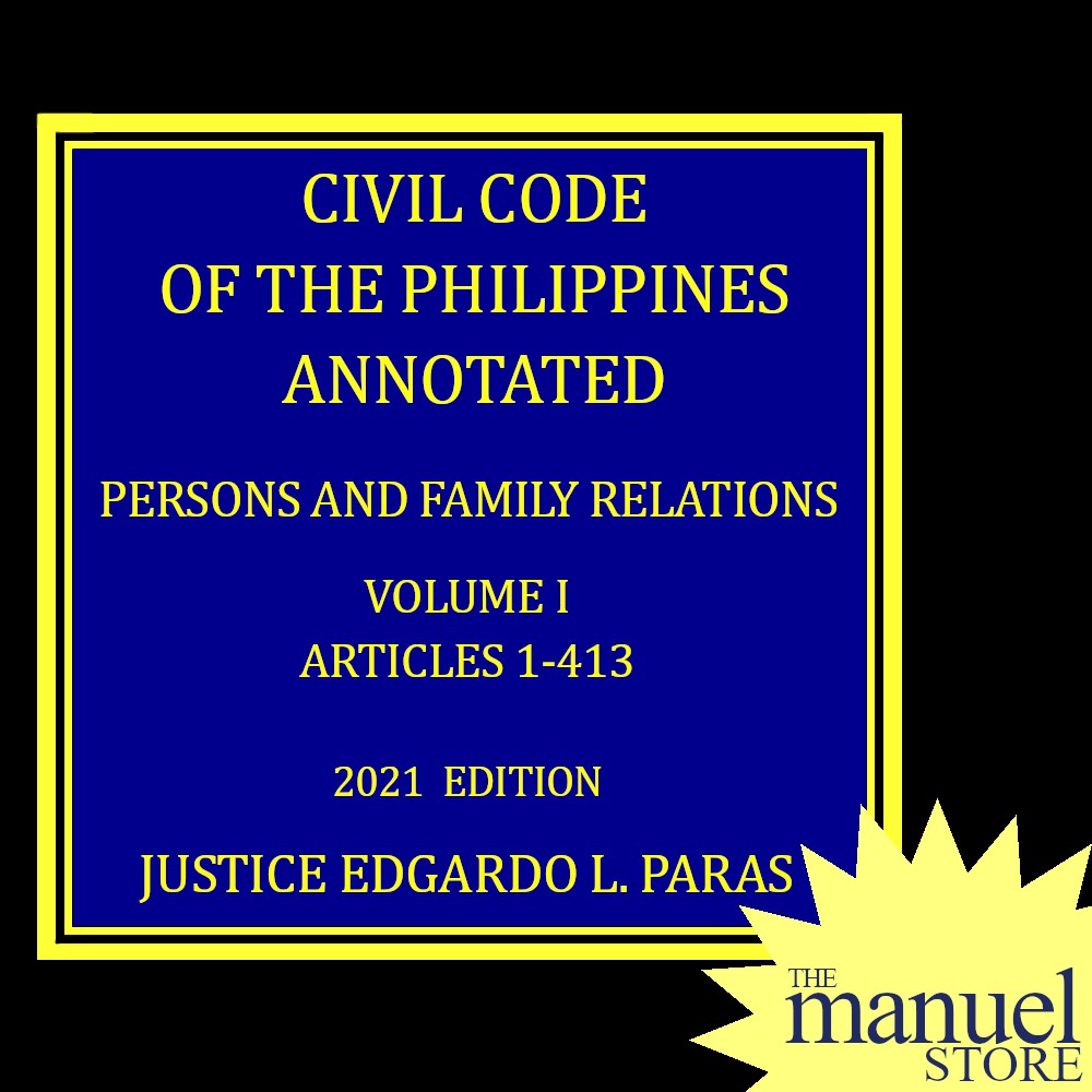 Paras Vol. 1 (2021) - Persons and Family Relations, Civil Code ...
