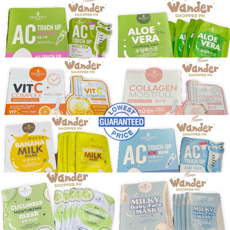 AUTHENTIC THAILAND Precious Skin 3D Sheet Facial Masks | Shopee Philippines