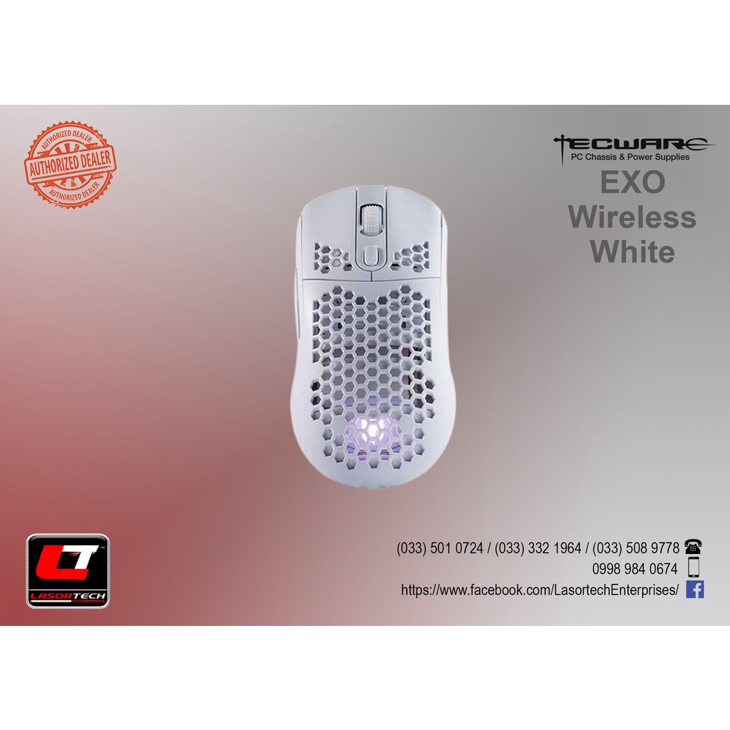 Tecware EXO WIRELESS WHITE RGB Gaming Mouse - 2.4GHz Wireless | Shopee ...
