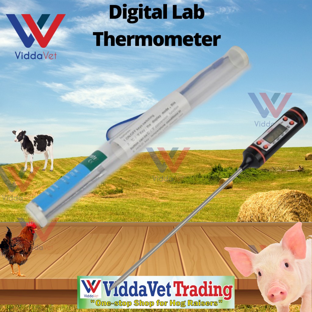 Lab Thermometer with Digital Screen Instrument Thermostat for Pig ...
