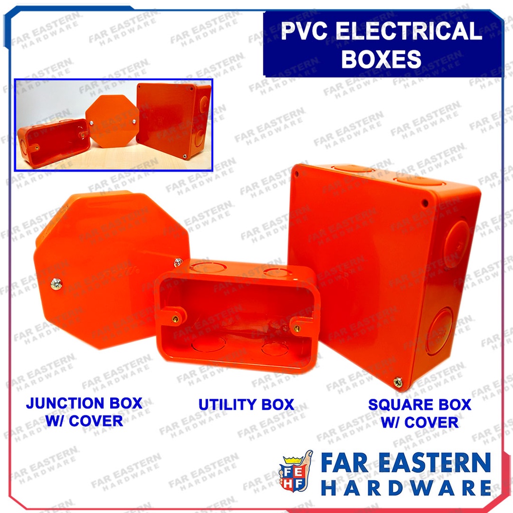 Electrical PVC Boxes Utility Box / Junction Box / Square Box W/ Cover ...