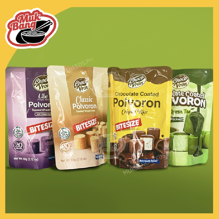 ChocoVron Polvoron (Ube, Classic, Chocolate, Green Tea) 60g | Shopee ...