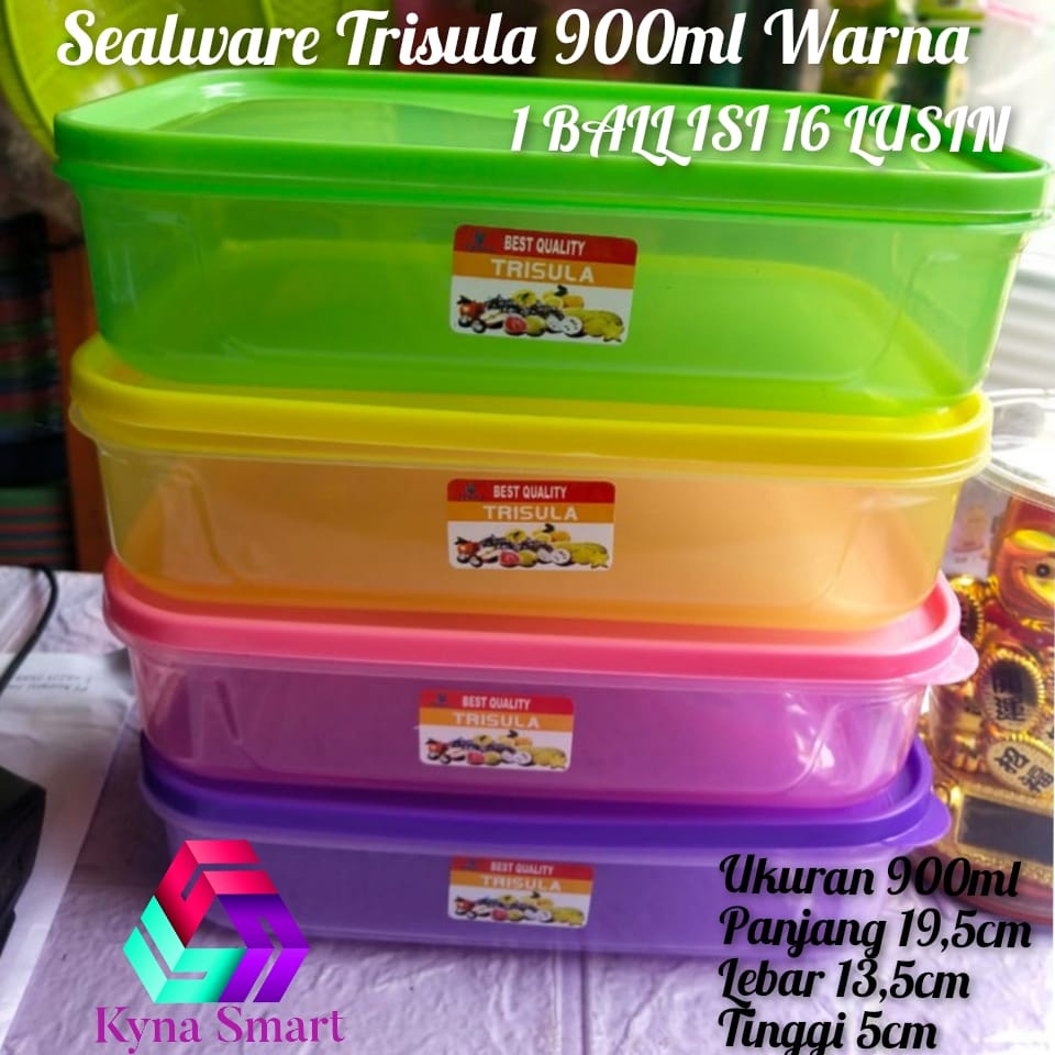 Ms 12 PCS Lunch Box / Sealwear / Provision / Trisula Jar Color 900ml ...