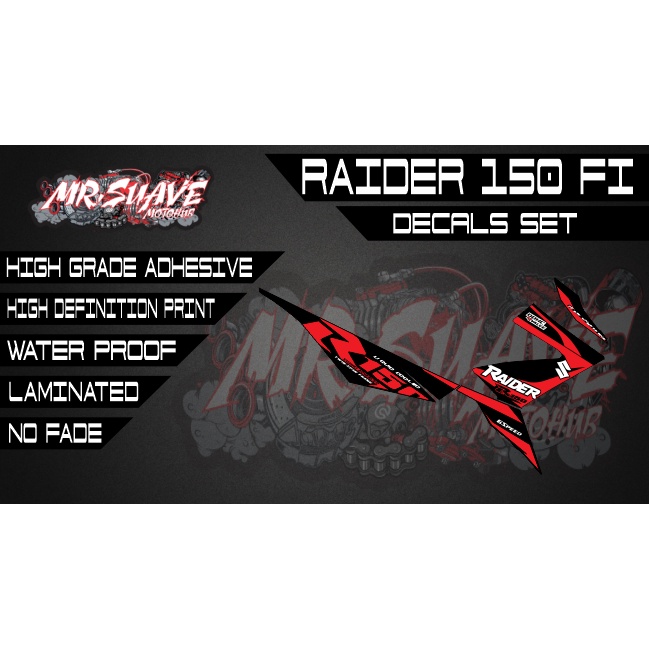 Suzuki Raider 150 FI Stock Decals Set | Shopee Philippines