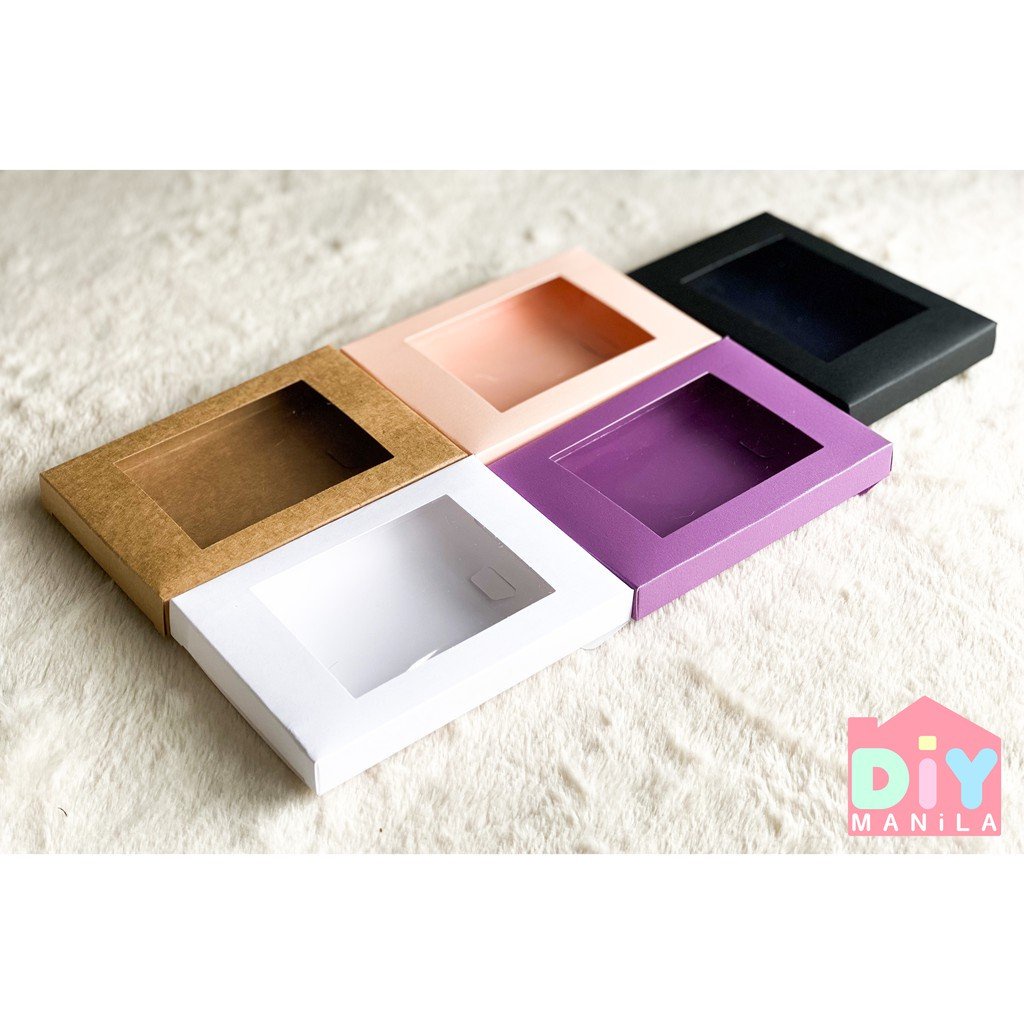 10 pieces - Paper box with window (300 gsm - manipis) | Shopee Philippines