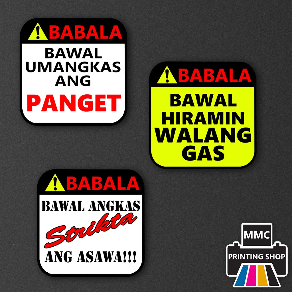 BABALA Bawal Hiramin Waterproof Vinyl Sticker | Shopee Philippines