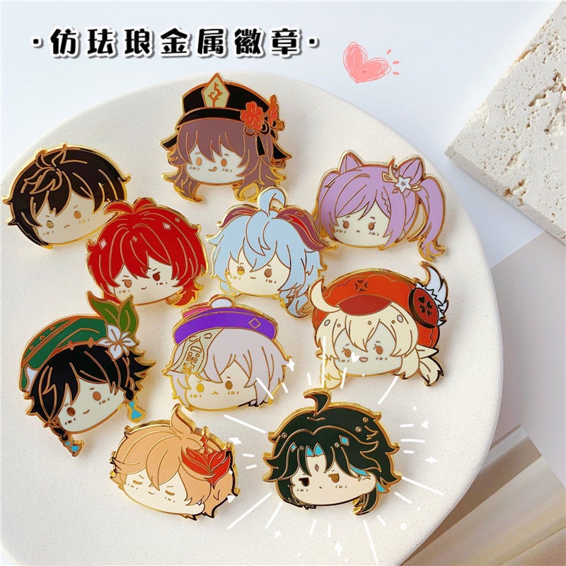 Yuanshen surrounding metal bad Original God Merchandise Badge Wendy Boy ...