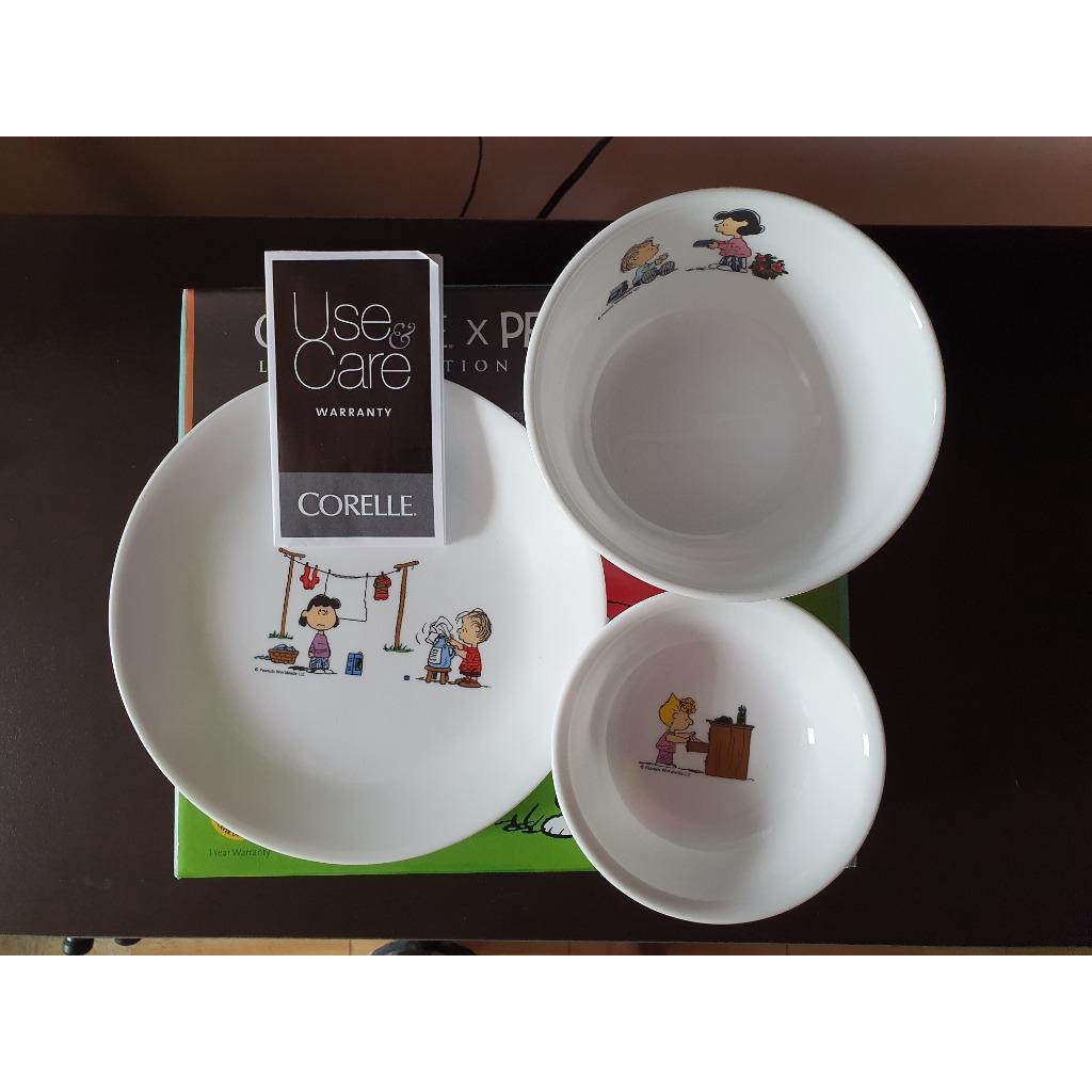 Corelle x Snoopy Peanuts Limited Edition Set B - 3pcs | Shopee Philippines