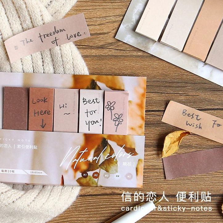 Naturally Painted Colors Sticky Notes Labels | BeeCost