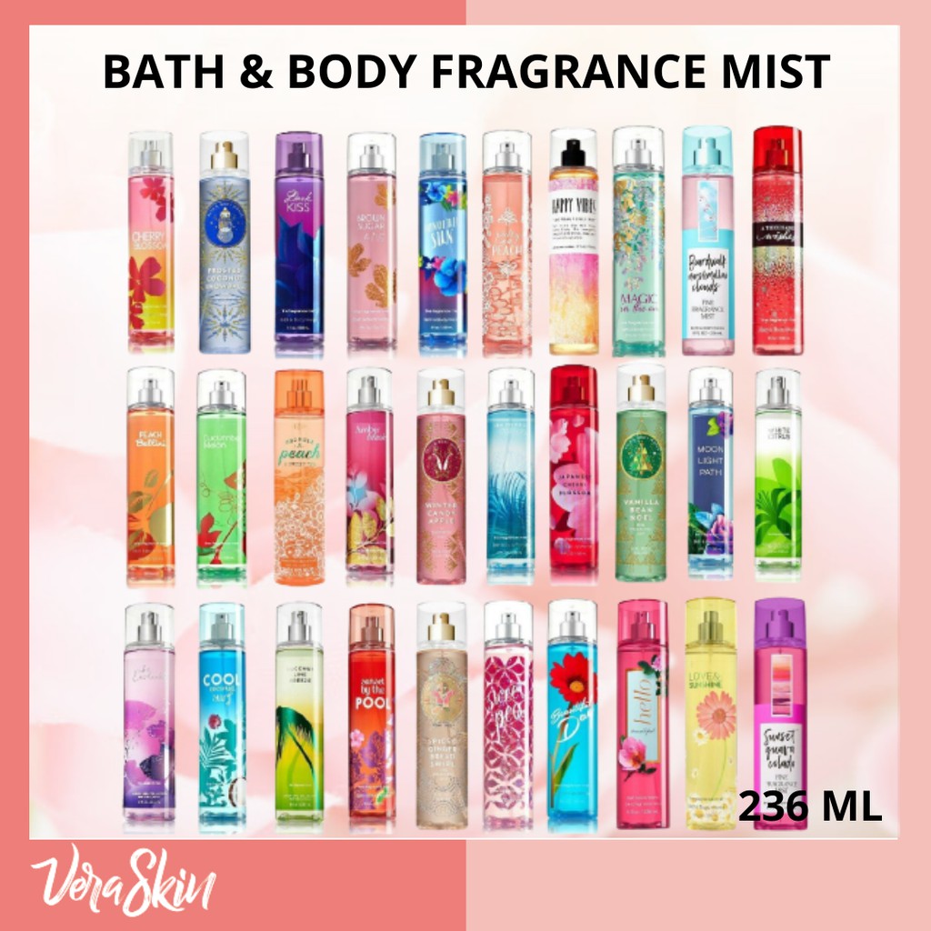Original Bath And Body Works Fragrance Mist 236ml [warm Vanilla Sugar