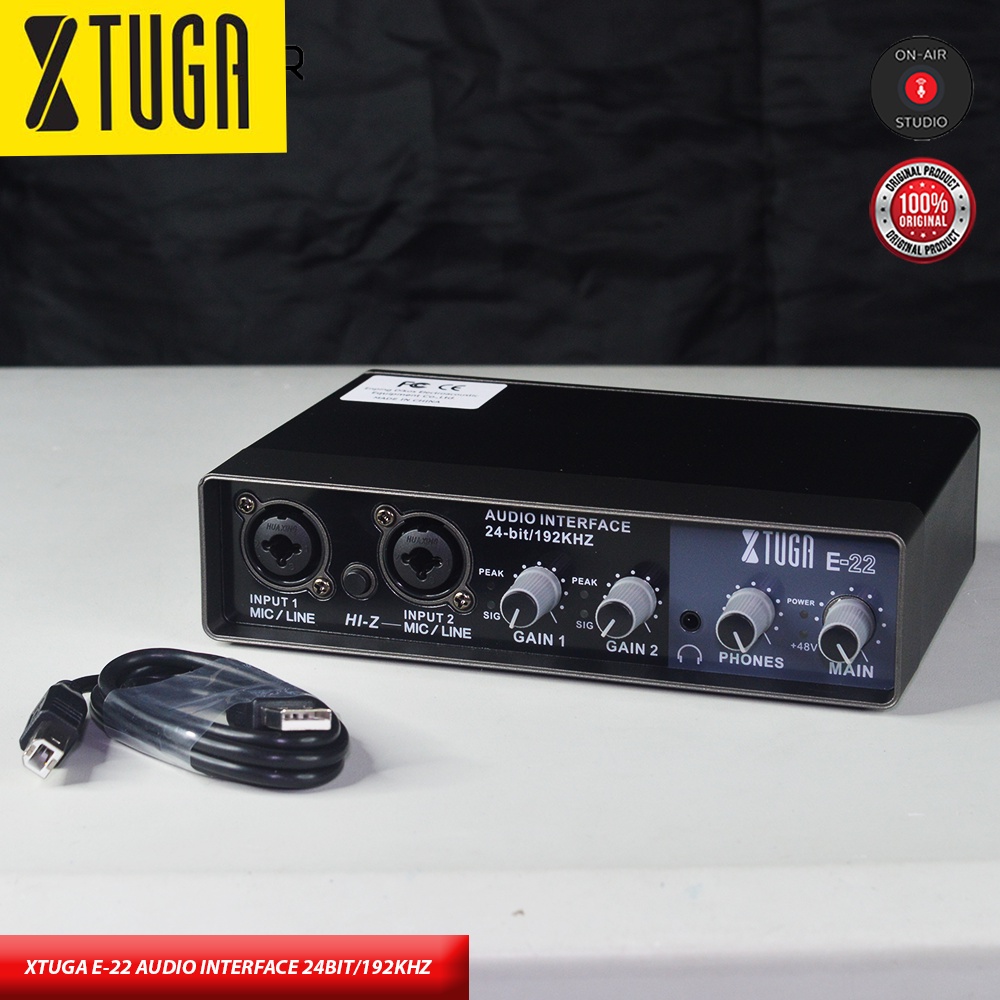 XTUGA E 22 Audio Interface Sound Card 2 Channels 24Bit 192Khz Shopee