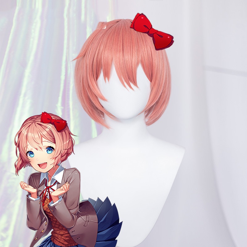 Game Sayori Cosplay Costumes Doki Doki Literature Club! Natsuki Wig and ...