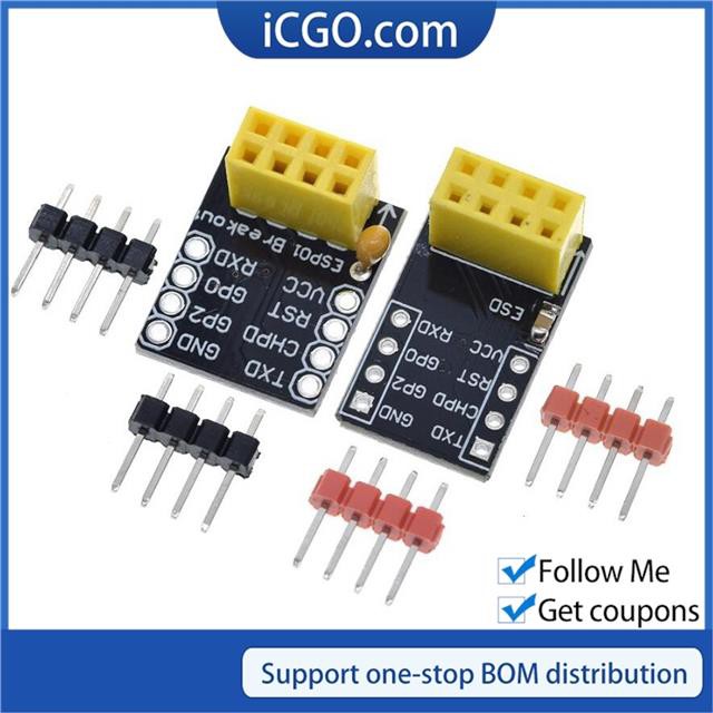 Esp 01 Esp8266 Esp 01s Model Of The Esp8266 Serial Breadboard Adapter To Wifi Transceiver Module
