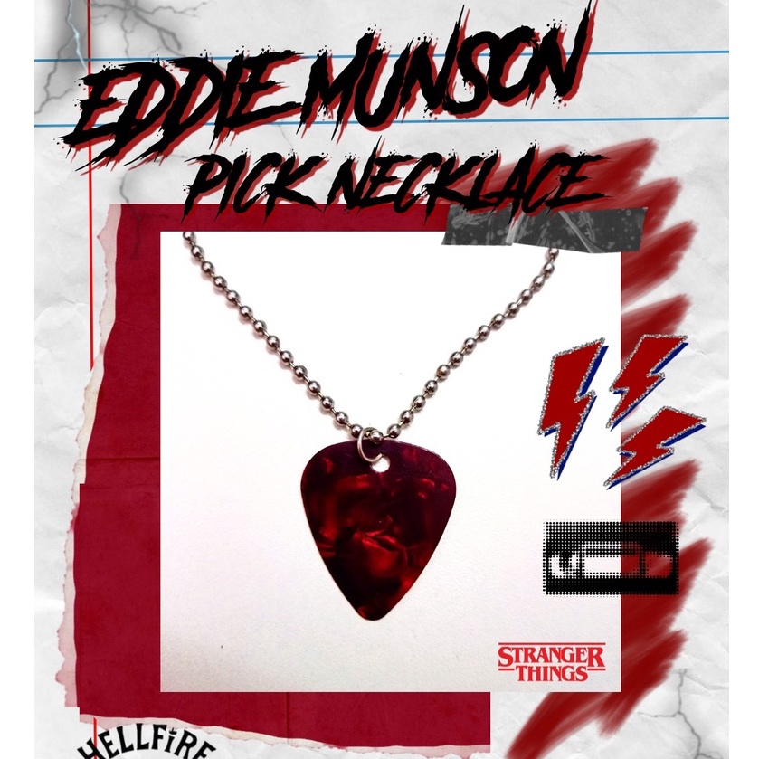 Stranger Things Eddie Munson's Guitar Pick Necklace | Shopee Philippines