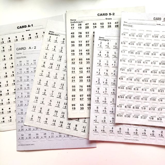 Math Window Card: Addition Subtraction Multiplication Division | Shopee ... Math Window Card: Addition Subtraction Multiplication Division | Shopee ...