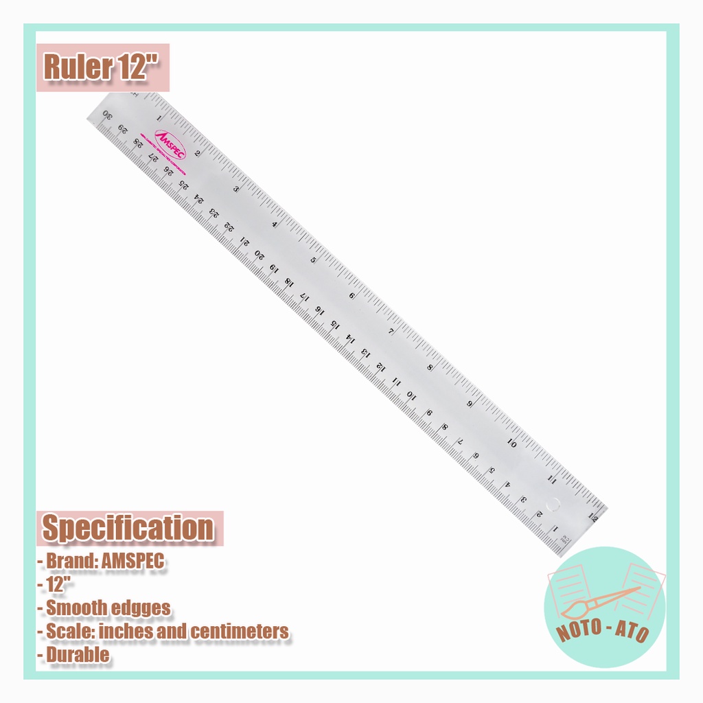 AMSPEC Ruler 12 inches | Shopee Philippines