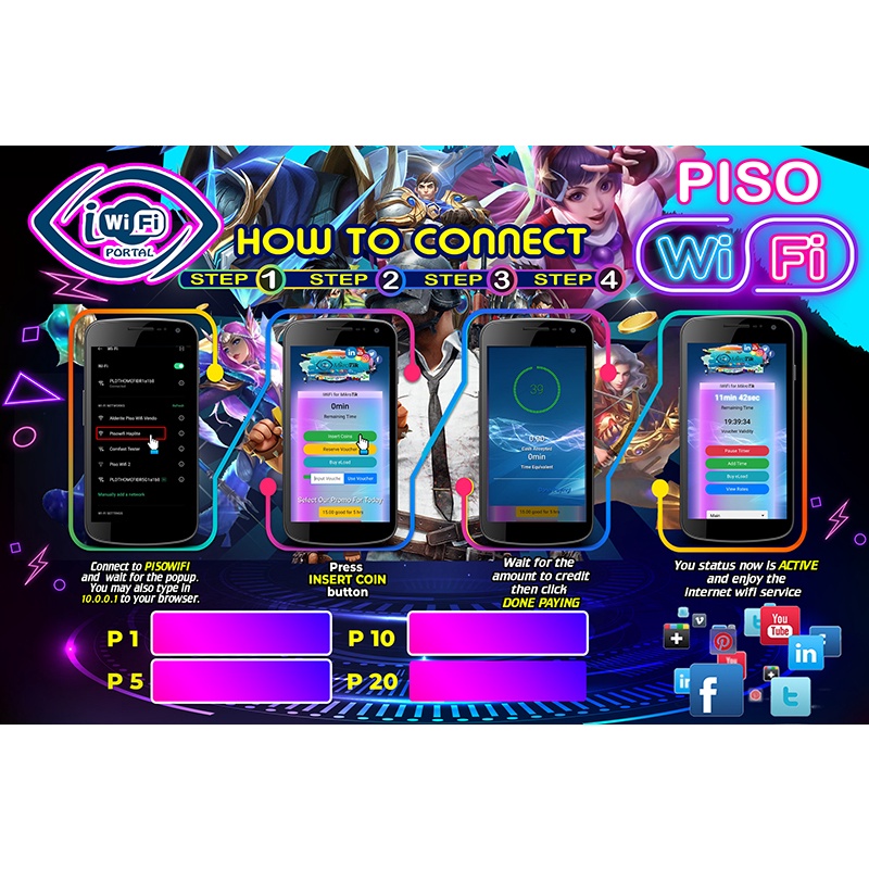 Piso Wifi Tarpaulin iWifi READ DISCRIPTION BELOW | Shopee Philippines