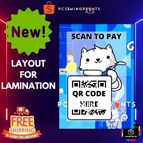 LAMINATED GCASH QR CODE 3R 4R 5R A4 SIZE COD AVAILABLE presyo ₱19