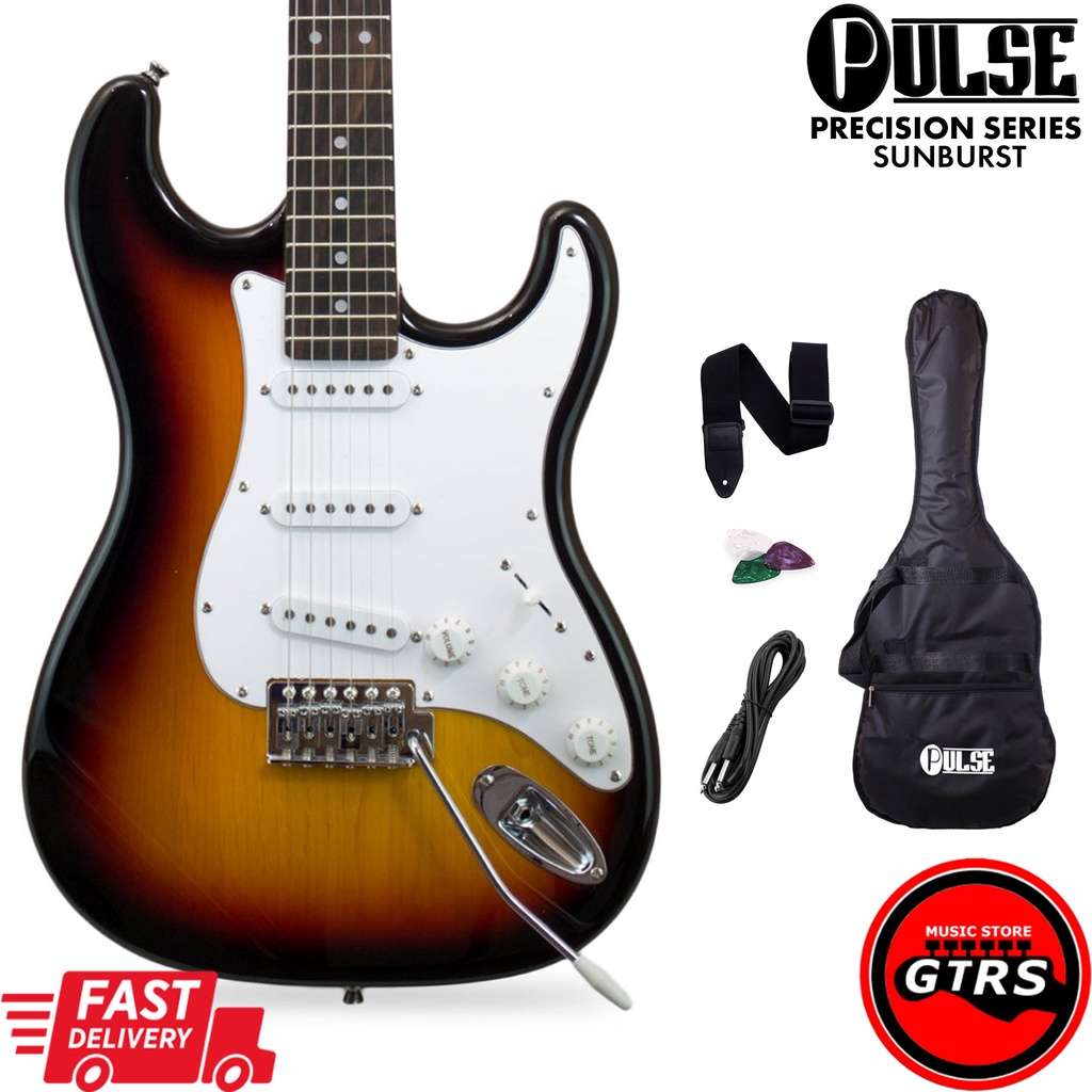Pulse Precision Series Stratocaster Electric Guitar with Free ...