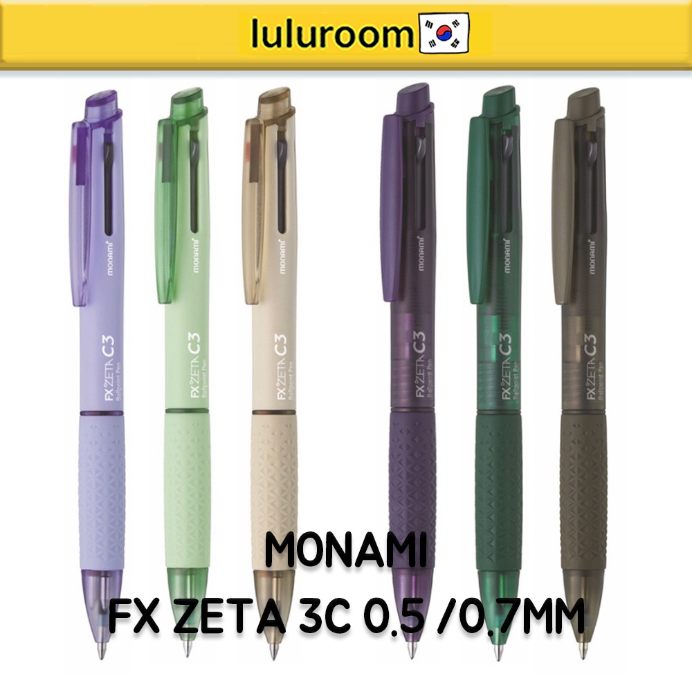 [Monami] NEW FX ZETA 3C 0.5mm / 0.7mm 3 Color Ball Pen | Shopee Philippines