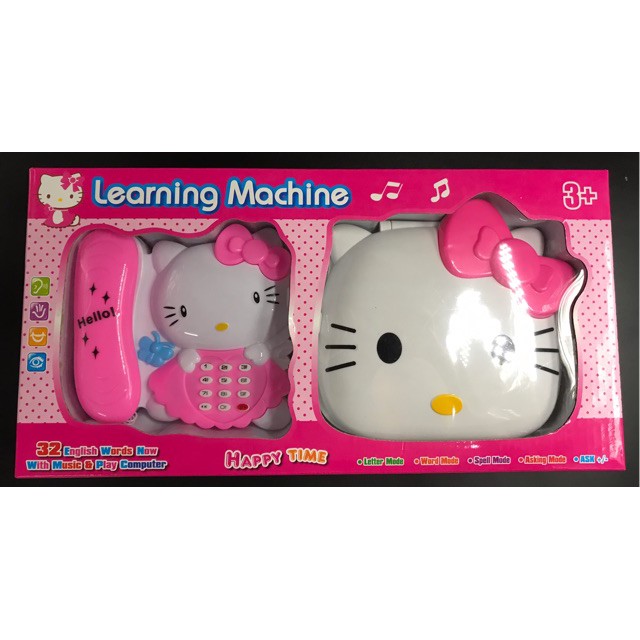 Hello Kitty Learning Machine 2 in 1 Laptop and Telephone Pink & White ...