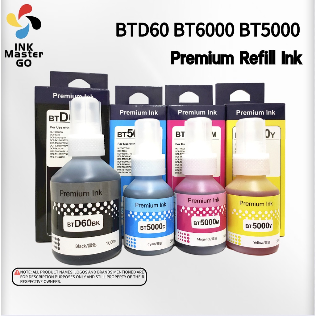 Brother ink BT6000 BTD60 BT5000 BTD60 Refill ink Compatible For Brother ...
