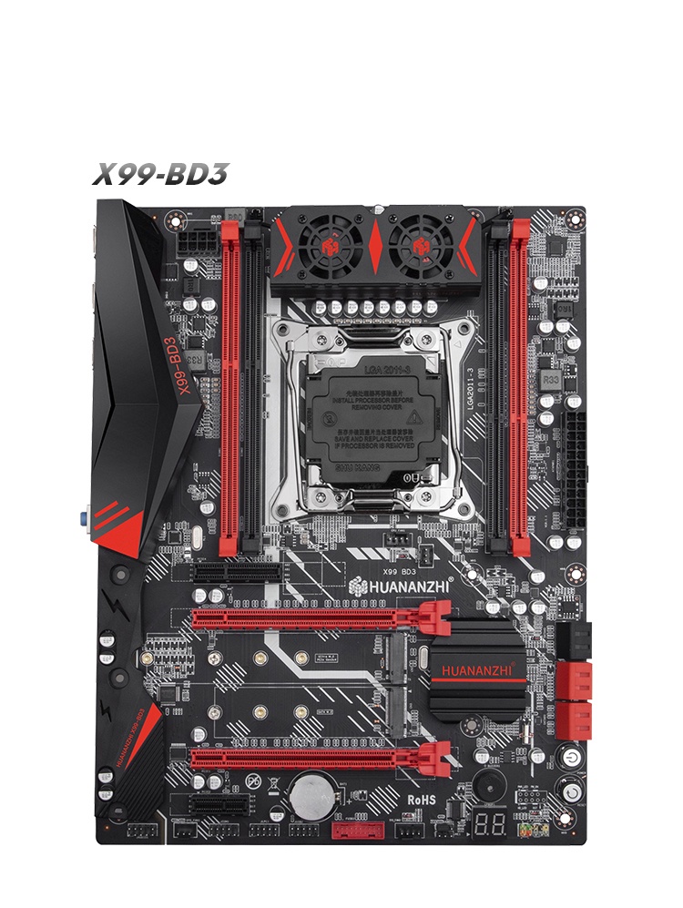 HUANANZHI X99-BD3 V1.1 Motherboard For Intel X99 LGA 2011-3 All Series DDR3 RECC128GB M.2 PCI-E ...
