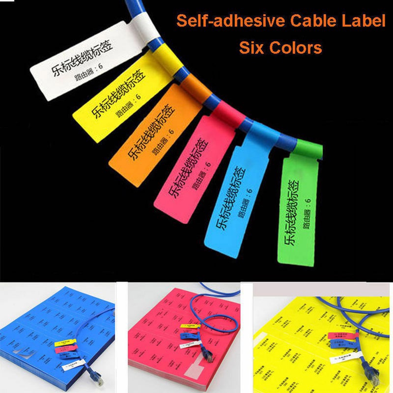 300PCS Cable Label A4 Self-adhesive Cable Sticker Tear Identification ...