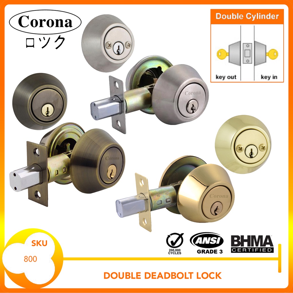 Corona Double Deadbolt Lock Door Lock | Shopee Philippines