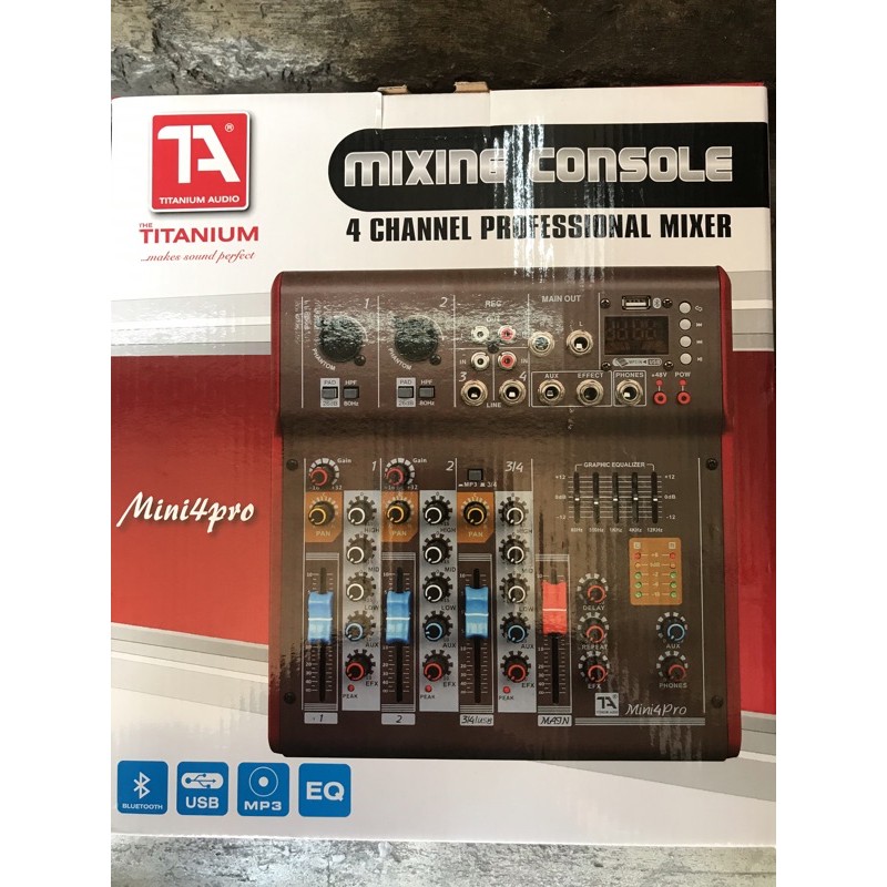 TITANIUM AUDIO MIXER (TA-MINI4FX) | Shopee Philippines