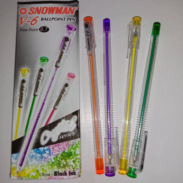 Snowman V6 0.7mm Ballpoint Pen / Ballpoint Pen / Ballpoint Pen (Black ...