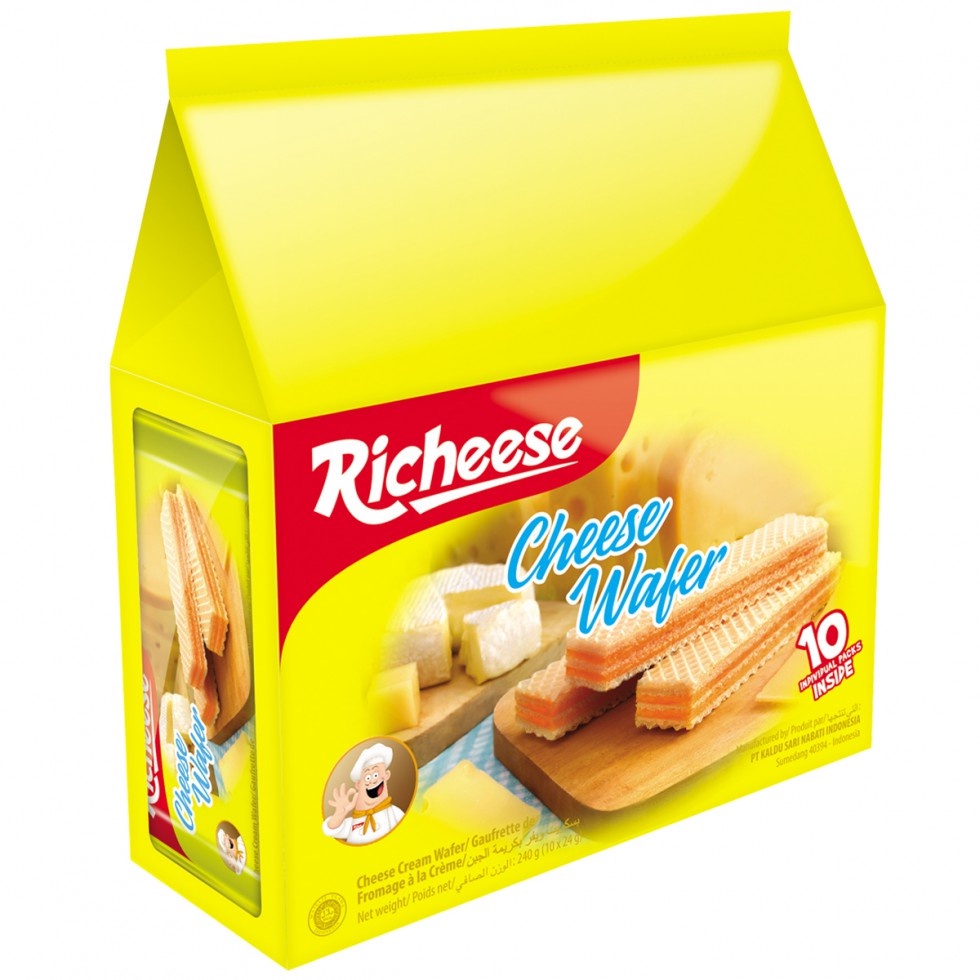 Richeese Cream Wafer Cheese 24gx10S | Shopee Philippines