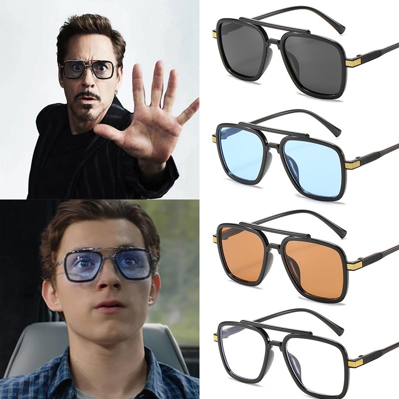 *READY STOCK*Shades Sunglasses For Men Iron Man Glasses Rectangle ...
