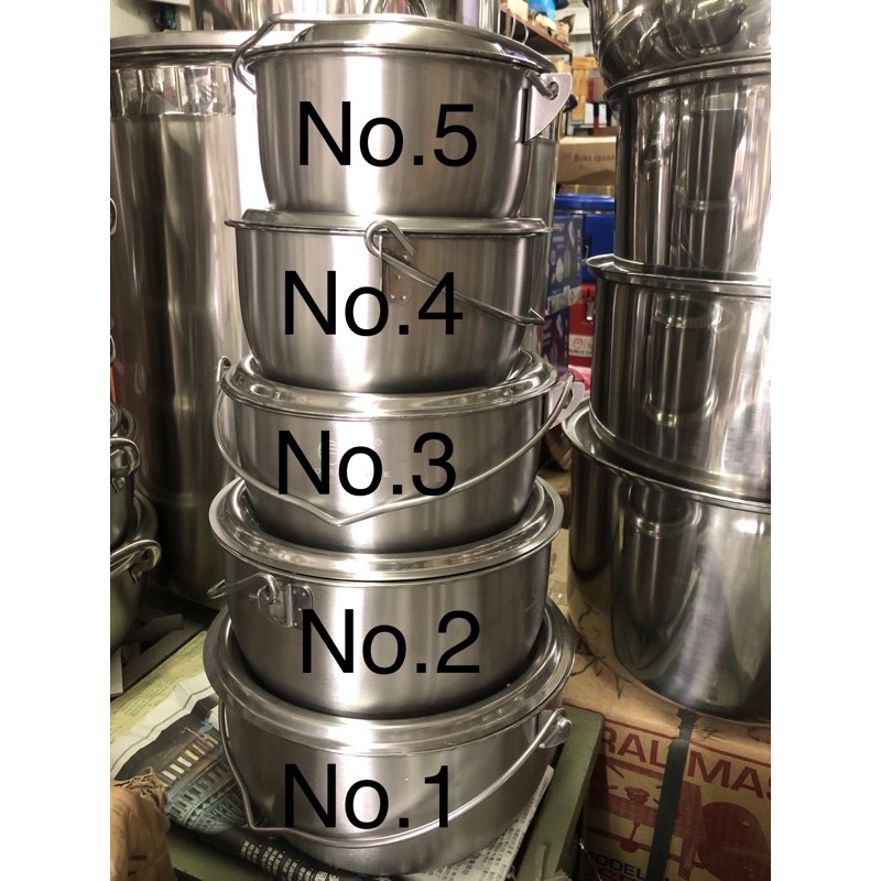 Double Circle High Grade Stainless Casserole Pot/Kaldero (Swing ...