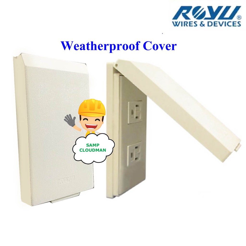 Royu Weather Proof Plate Cover Slim Type Outdoor Electrical Outlet ...