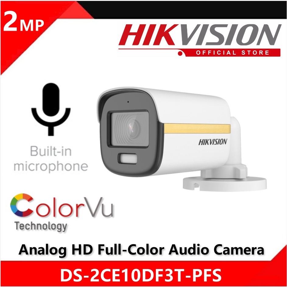 Hikvision Colorvu Bullet Camera with Mic 2mp 1080p | Shopee Philippines