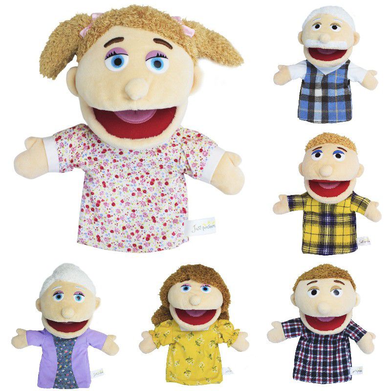 NEW 30cm Open Mouth Full Family Hand Puppet Plush Doll Toy Storytelling ...