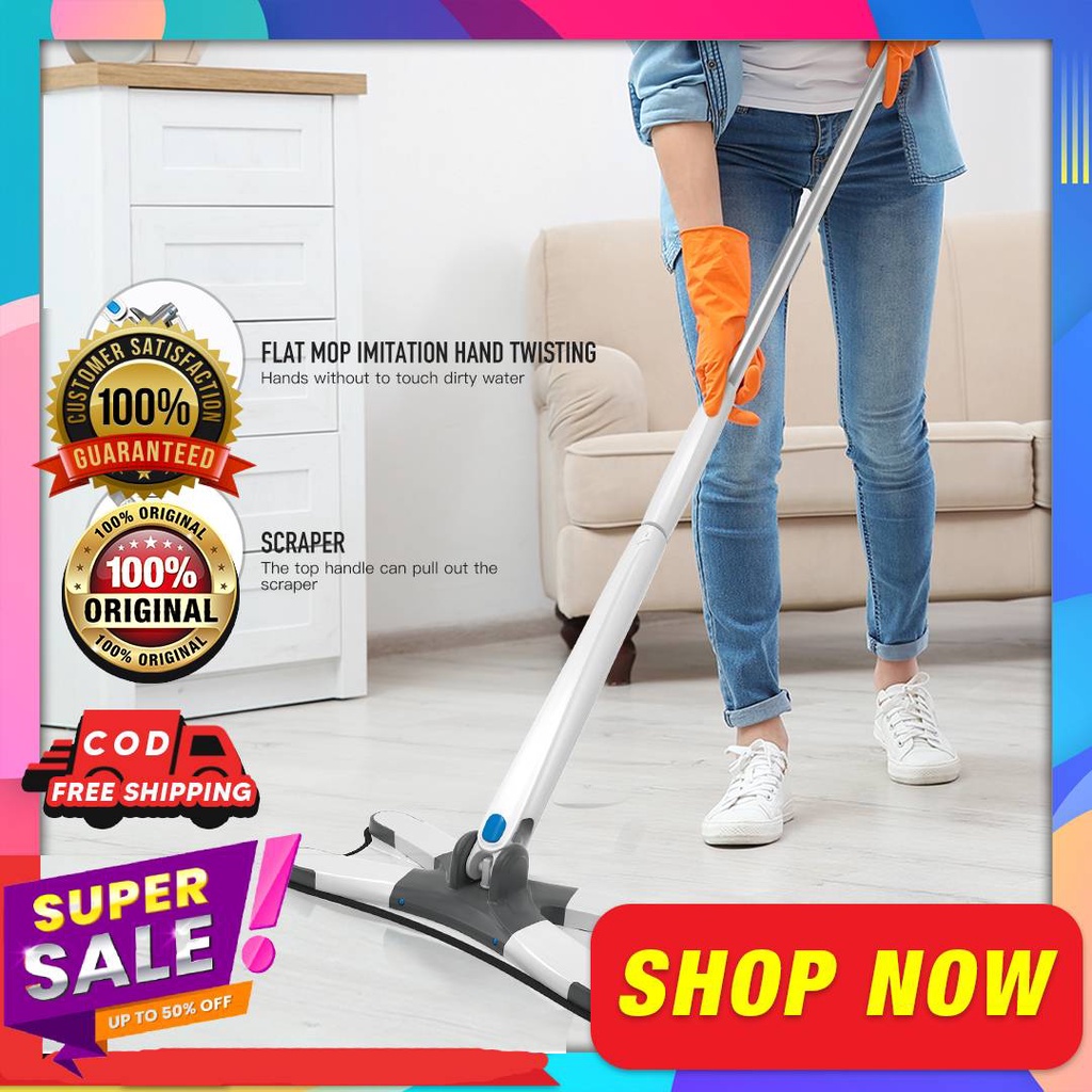 Original X-Type Microfiber Hardwood Floor Mop Hand Free Washing Flat ...