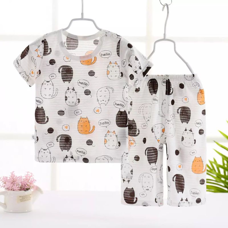 Pajamas with short sleeves cartoon designs for children (TOKONG ...
