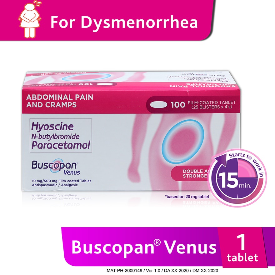 BUSCOPAN Venus Tablet 10MG/500MG (Sold per tablet) | Shopee Philippines