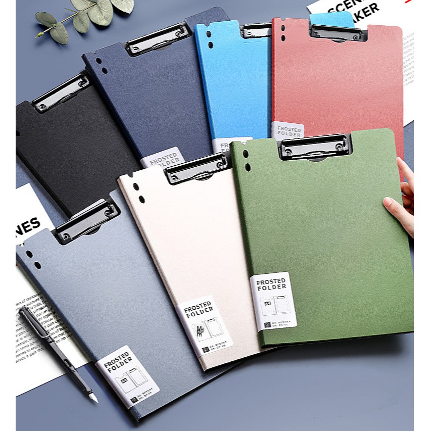 COD A4 Clip File Folder Solid Stationery Portable With Metal Folder ...