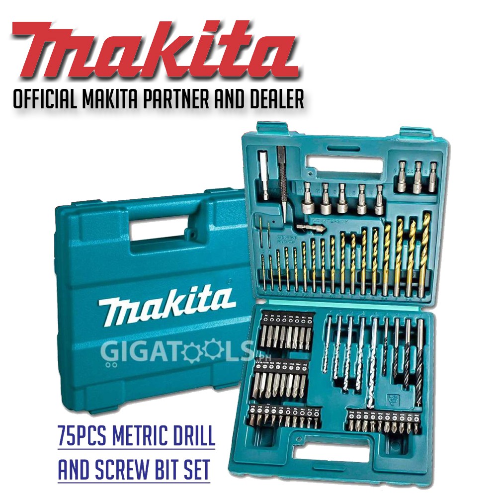 Makita 75pcs. Drill Bit Combination Set (B-49373) | Shopee Philippines