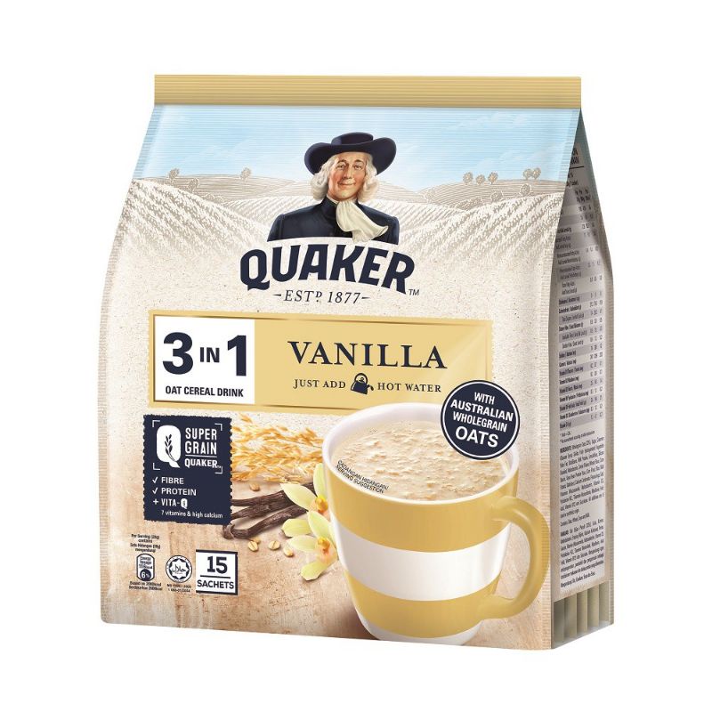 Quaker Oat Cereal Drink 3in1 Vanilla 15's x 28g | Shopee Philippines