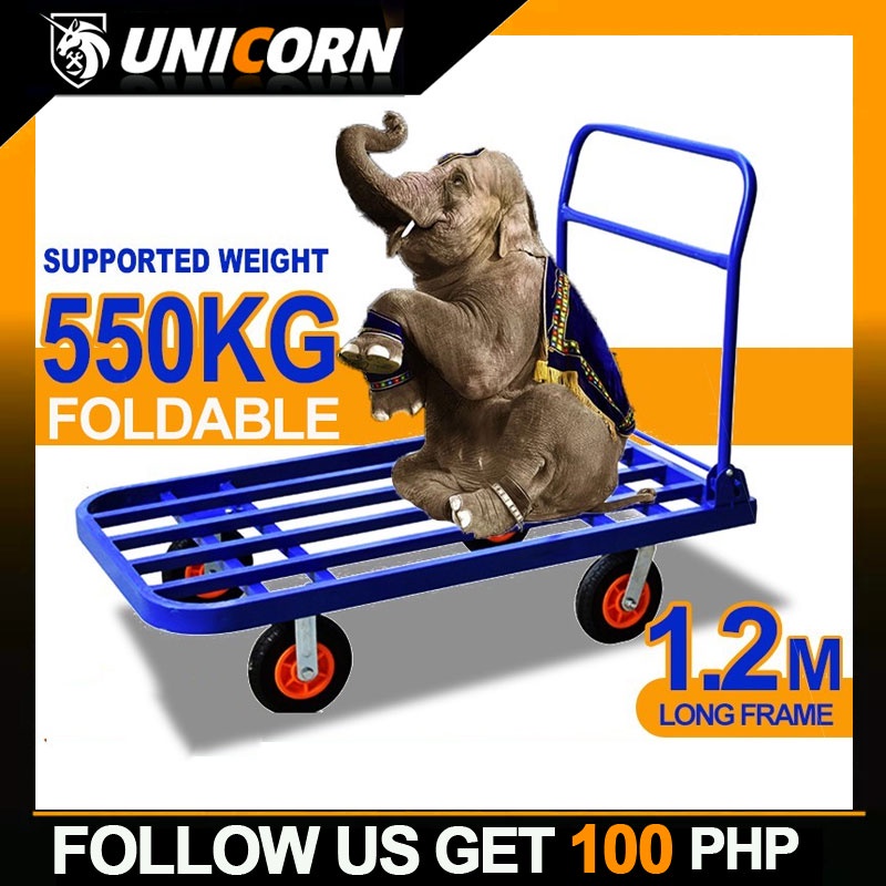 550 KG 120*65CM Heavy duty trolley Hand truck trolley cargo push cart ...