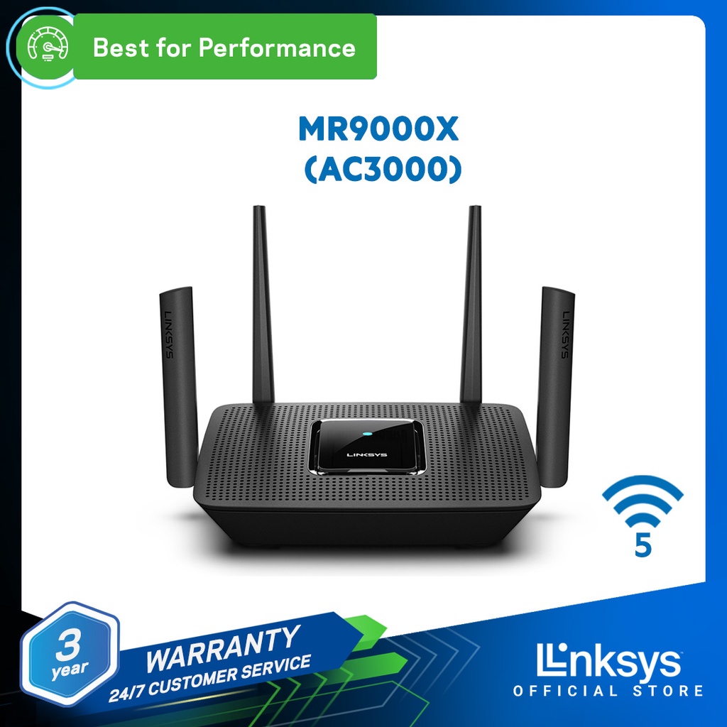 LINKSYS MAX-STREAM AC3000 TRI-BAND MESH WIFI 5 ROUTER (MR9000X ... LINKSYS MAX-STREAM AC3000 TRI-BAND MESH WIFI 5 ROUTER (MR9000X ...