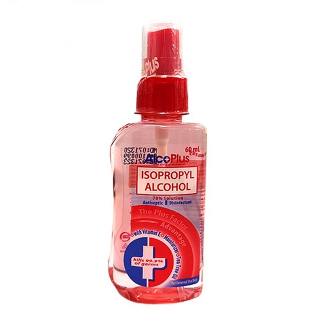 Alcoplus Red 70% Isopropyl Alcohol Spray 60 mL | Shopee Philippines