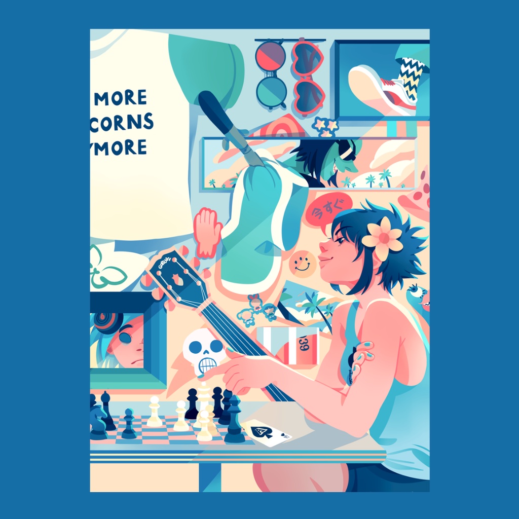 Anushbanush - Gorillaz - Noodle - Humility Print | Shopee Philippines