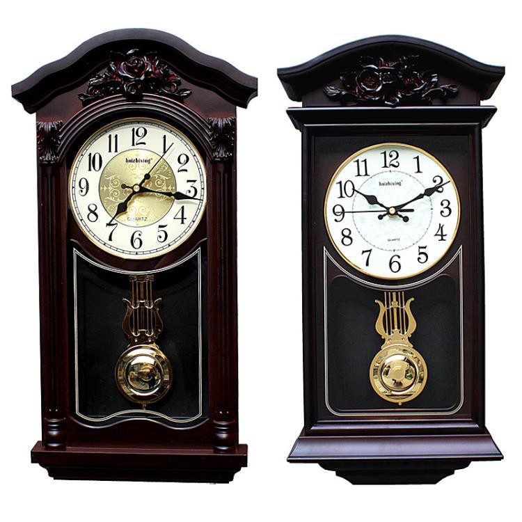 European vintage digital wall clock Vintage pattern wooden cardboard ...