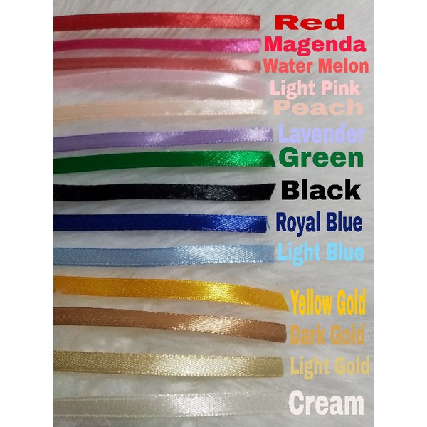Ribbon Satin 1/4 (3 Yard ) | Shopee Philippines