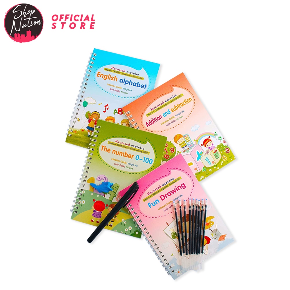 Writing Practice Work Book with Free Pen and Ink Refills by Little ...